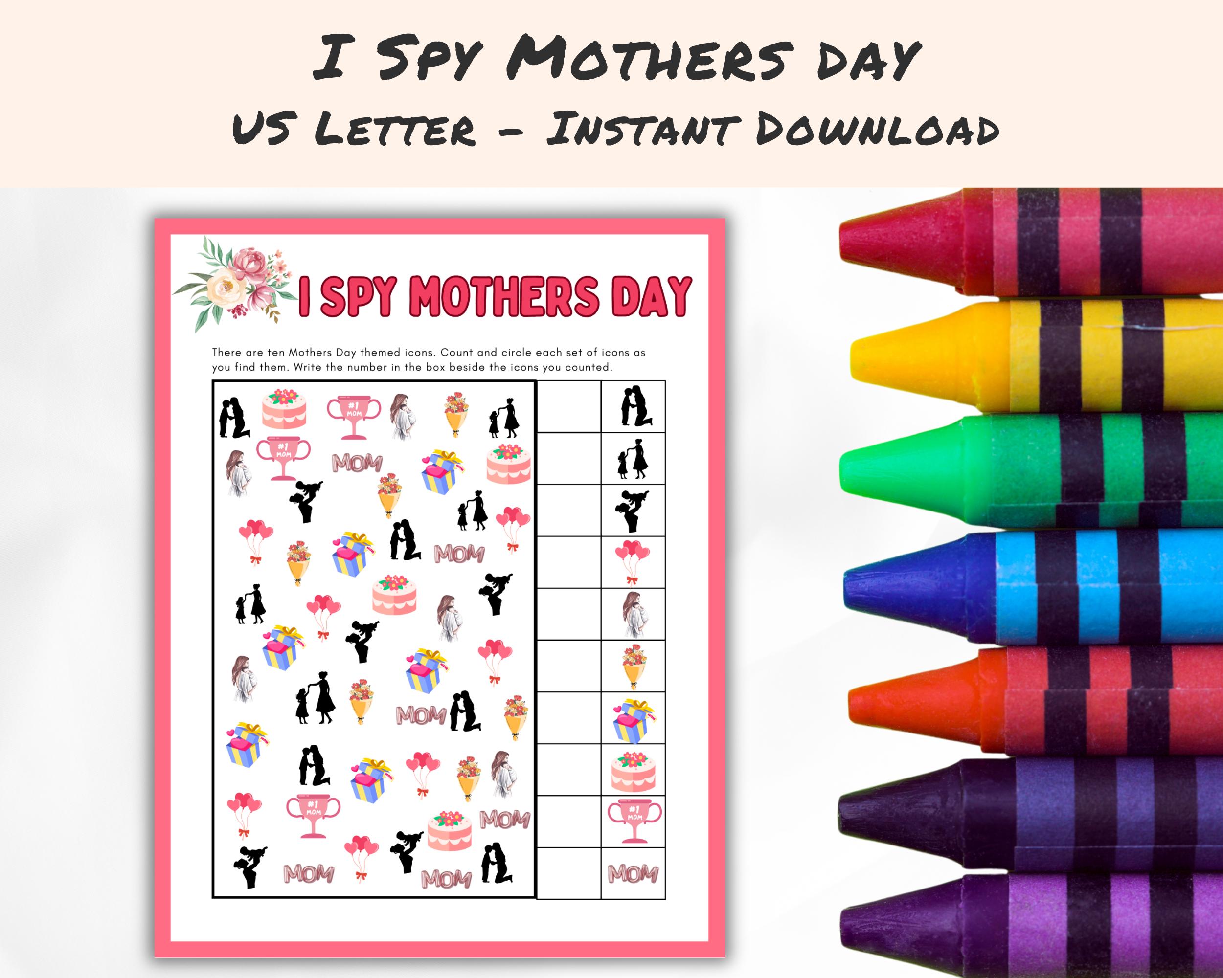 Mothers Day I Spy Game | Printable Activity for Kids | Fun ...