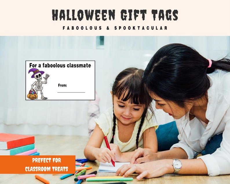 Halloween Gift Tags, Halloween Treat Bags, Halloween Favor, Halloween ...