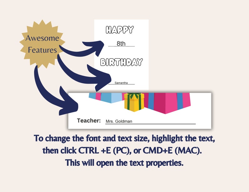 Happy Birthday Student Book, Classmate Coloring Pages, Birthday Book ...