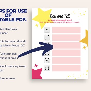 Roll and Tell, Icebreaker Dice Game, Teambuilding, Getting to Know You ...