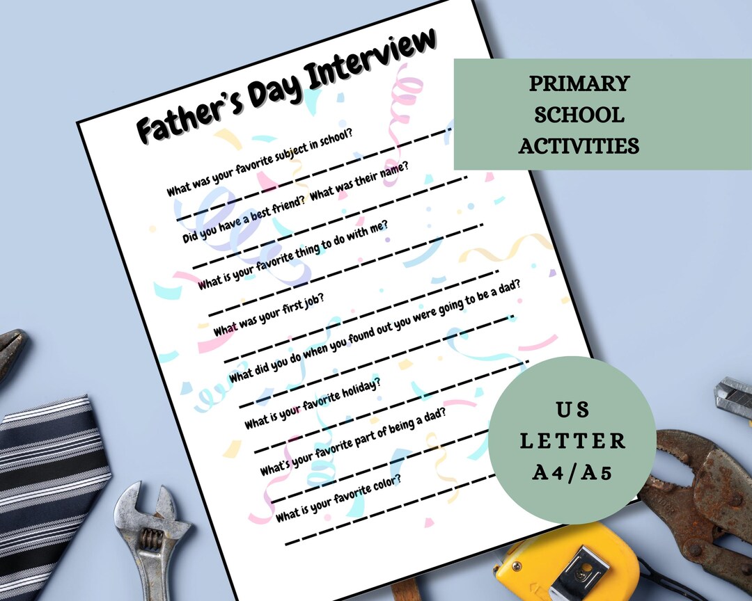 Father's Day Interview, Dad Interview, Father's Day Activity With Dad ...