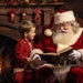 Christmas Santa Reading Book Digital Background, Fine Art Holiday ...