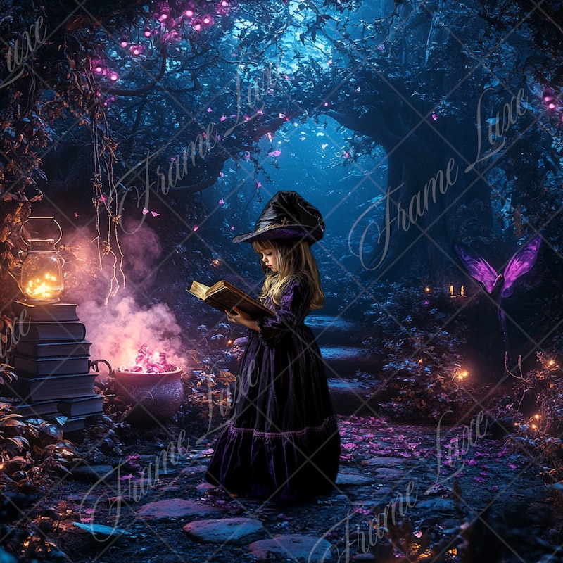 Witch Digital Backdrop - Etsy