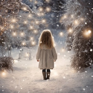 Winter Pathway Digital Background, Enchanted Snow Trail, Fine Art ...