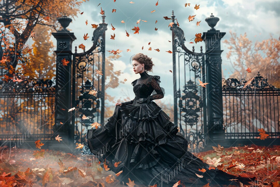 Halloween Black Gate Digital Background, Soft Focus, Fantasy ...
