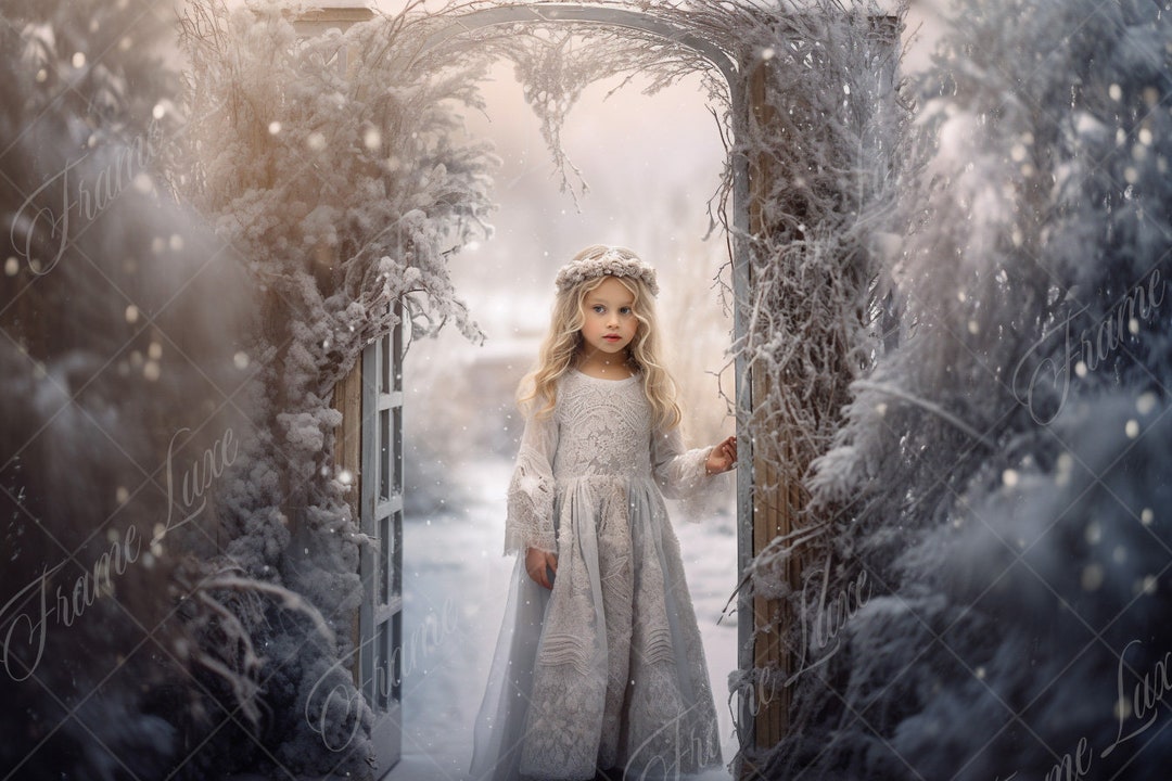 Winter Arch Digital Background, Fine Art Portrait Photography Digital ...