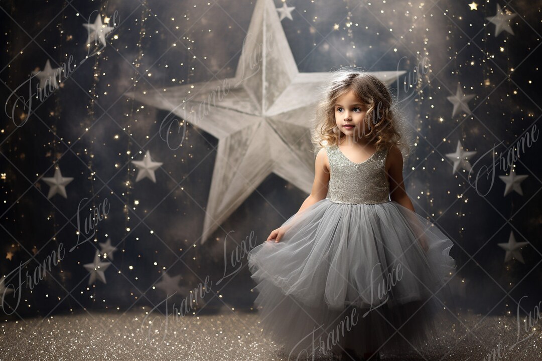 Christmas Star Background Digital Background, Fine Art Holiday Digital ...
