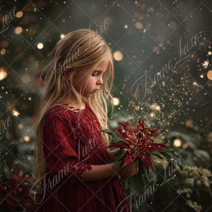 Green Christmas Bokeh Digital Background, Fine Art Holiday Portrait ...