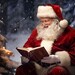 Christmas Santa Reading Book Digital Background, Fine Art Holiday ...