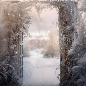 Winter Arch Digital Background, Fine Art Portrait Photography Digital ...