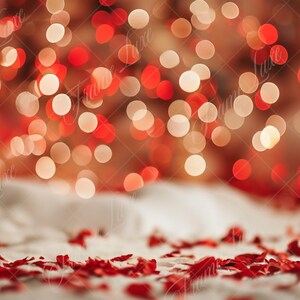 Valentines Red and Gold Bokeh Digital Background, Fine Art Portrait ...