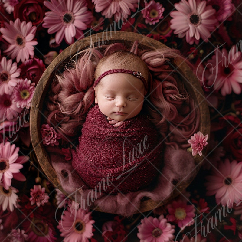 Burgundy Backdrop Flowers - Etsy