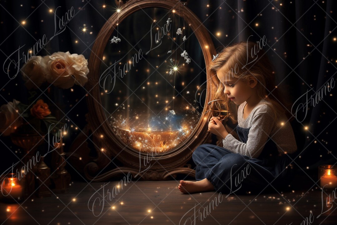 Magic Mirror Digital Background, Fine Art Portrait Photography Digital ...