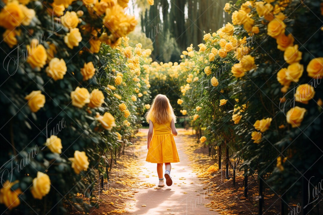 Spring Yellow Rose Garden Background, Yellow Flowers, Soft Focus ...