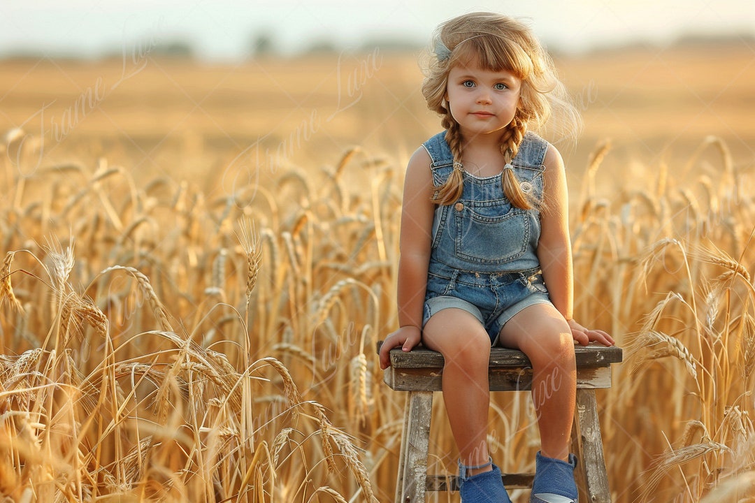 Wheat Field Digital Background, Autumn Fall Background, Portrait ...