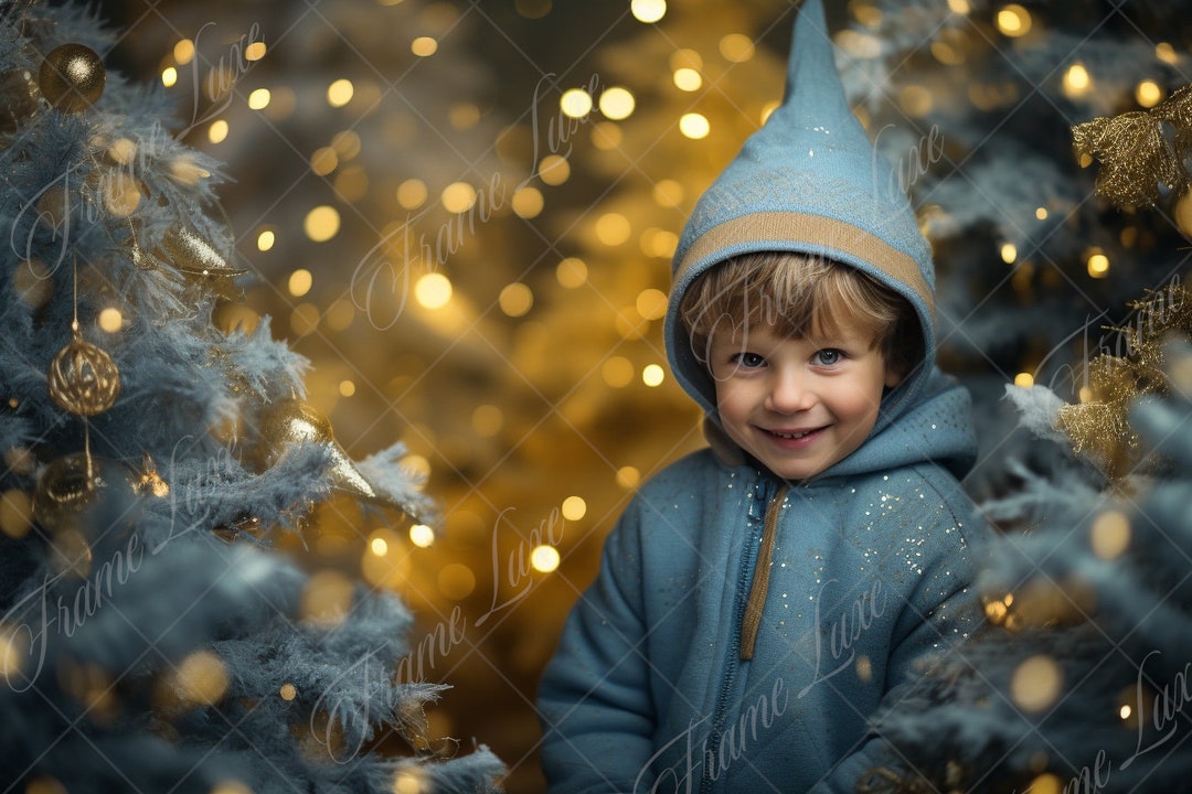 Christmas Tree Bokeh Digital Background, Fine Art Holiday Portrait ...