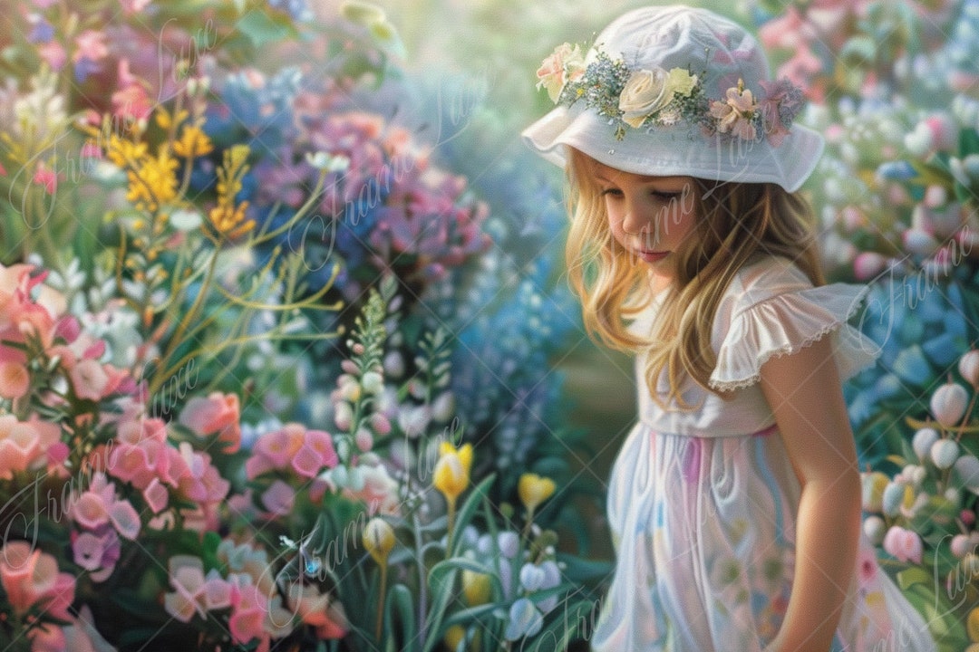 Spring Dreamy Garden Digital Background, Fine Art Portrait Photography ...