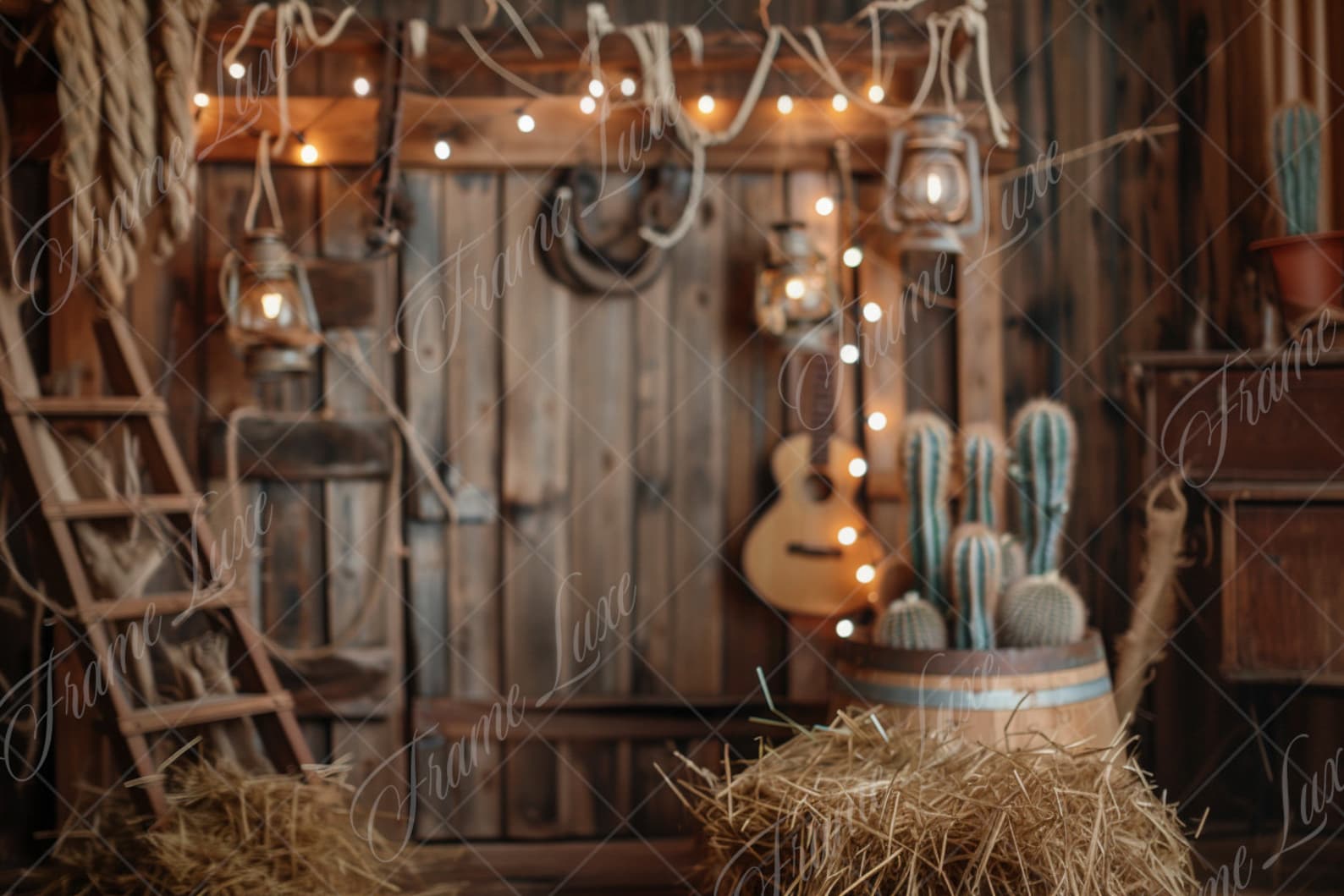 Western Cowboy Rustic Barn Digital Background, Summer Kids Portrait ...