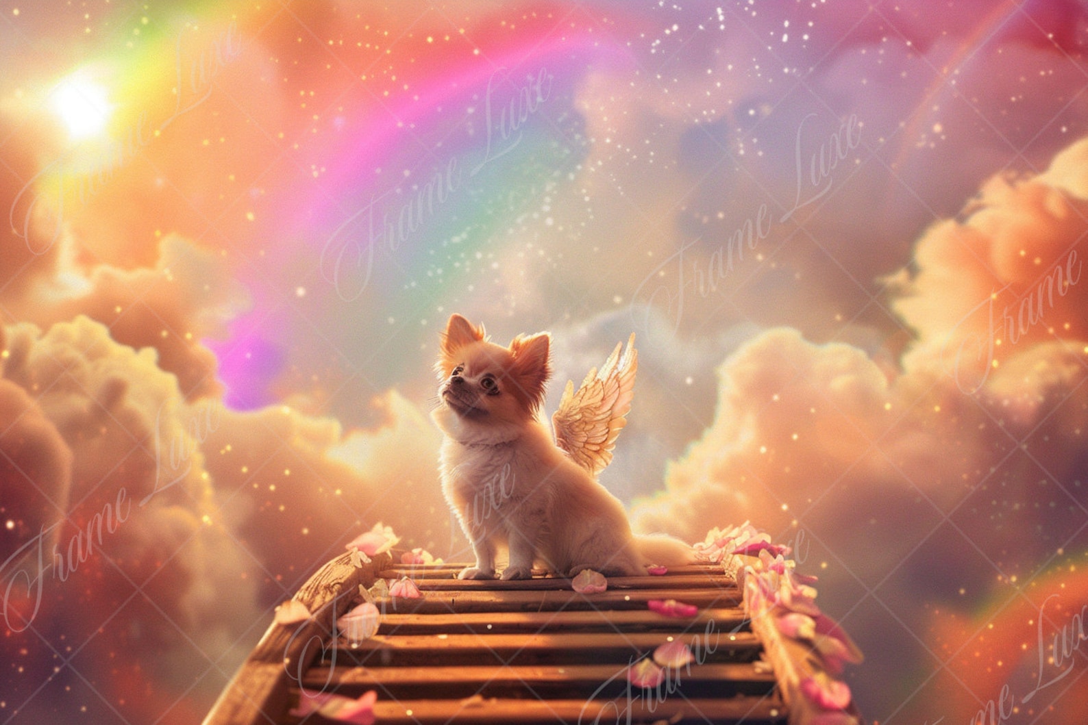 Rainbow Bridge Digital Backdrop, Pet Memorial Digital Background,way to ...