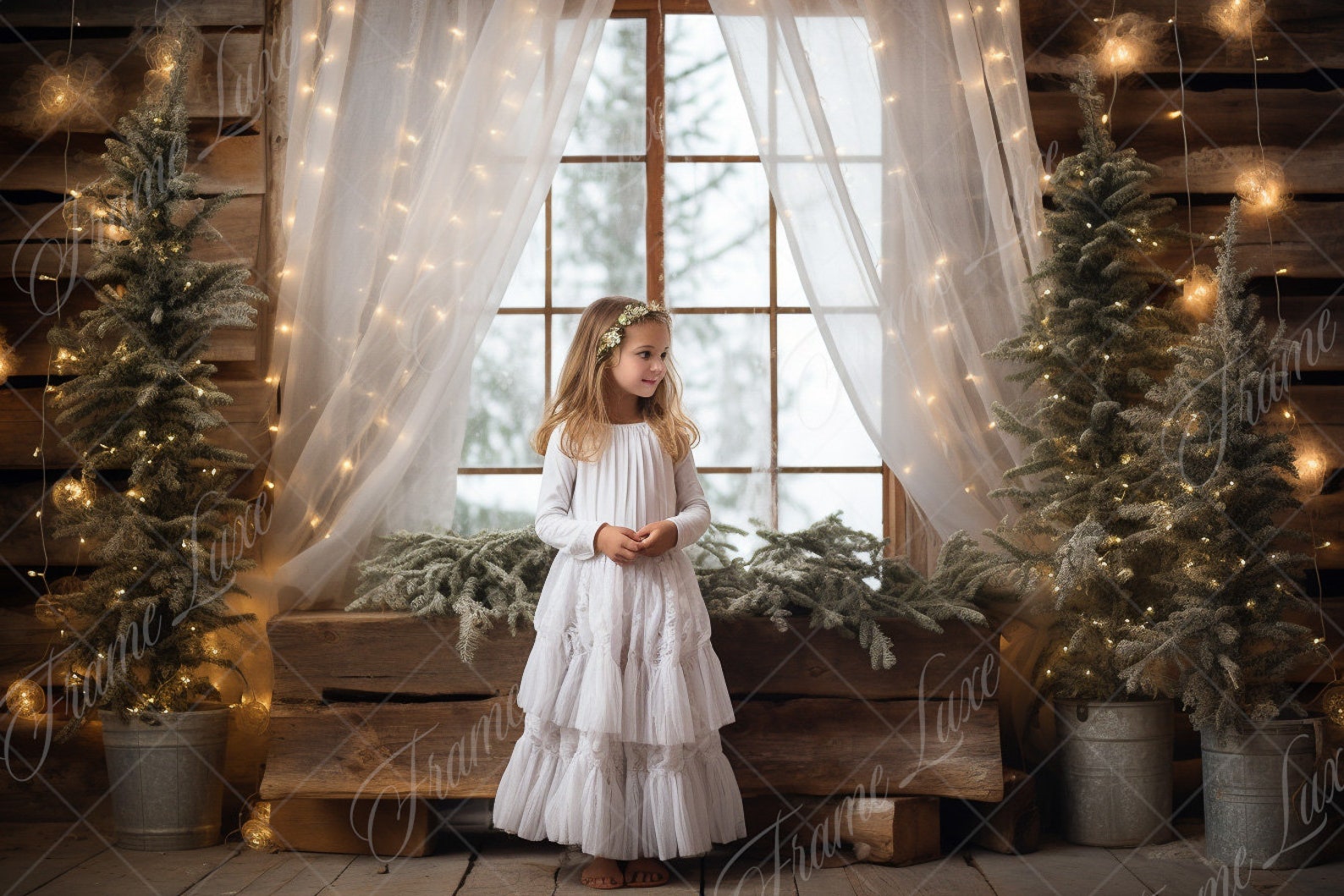 Rustic Christmas Barn Digital Background, Fine Art Holiday Portrait ...