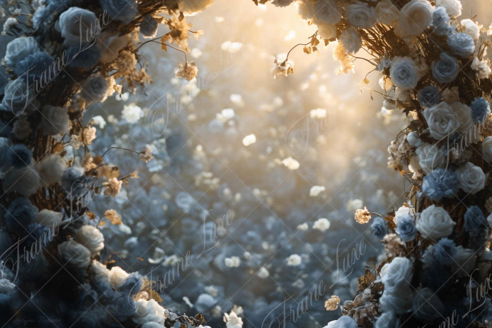 Blue Rose Arch Digital Background, Fine Art Portrait Photography ...
