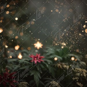 Green Christmas Bokeh Digital Background, Fine Art Holiday Portrait ...