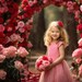 Pink Rose Arch Digital Background, Fine Art Portrait Photography ...