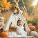 Fall Floral Arch Digital Background, Portrait Photography Backdrop ...