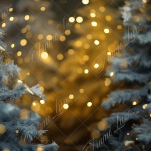 Christmas Tree Bokeh Digital Background, Fine Art Holiday Portrait ...