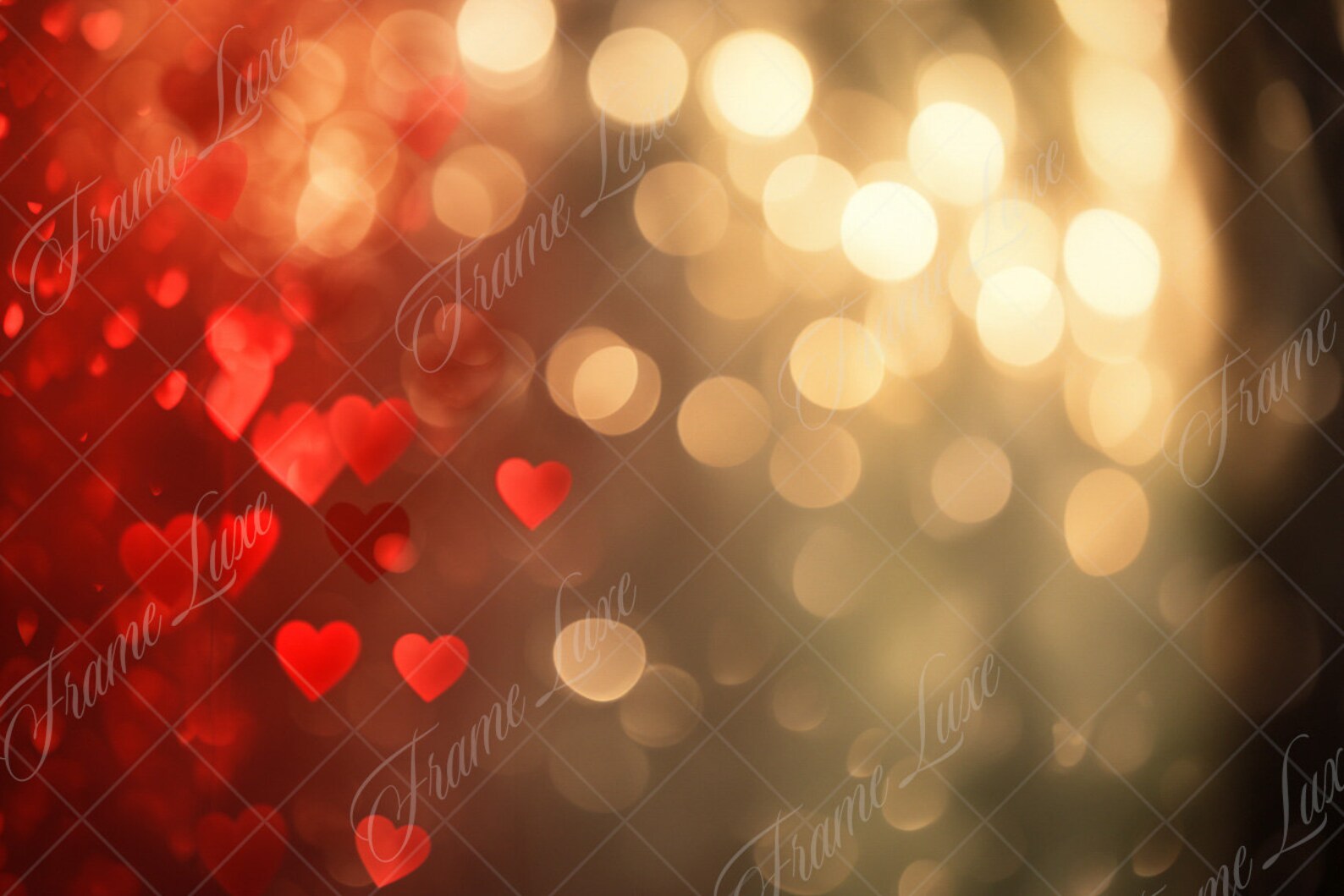 Valentines Heart Bokeh Digital Background, Fine Art Portrait ...