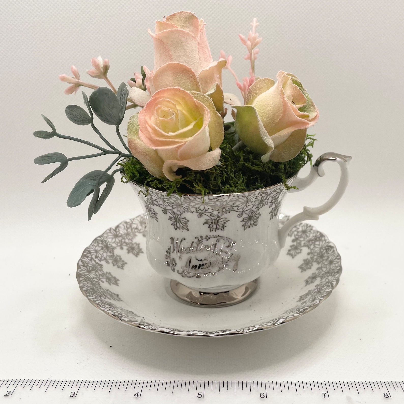 Tea Cup Floral Arrangement With Saucer - Etsy Canada
