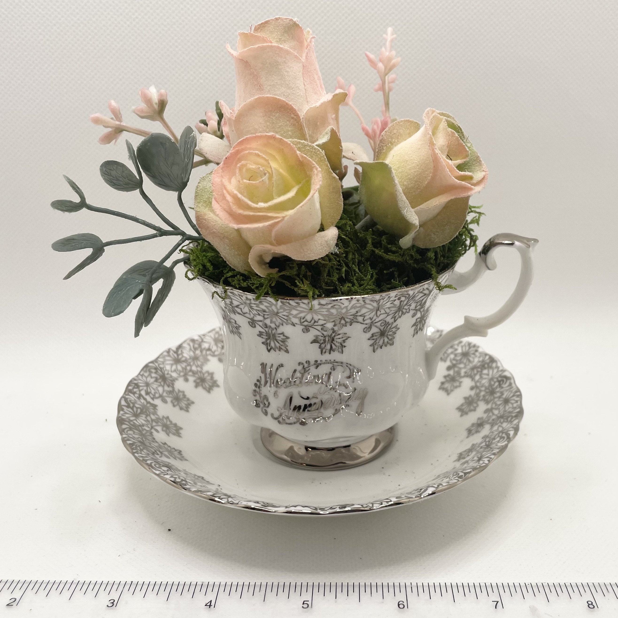 Tea Cup Floral Arrangement With Saucer - Etsy Canada