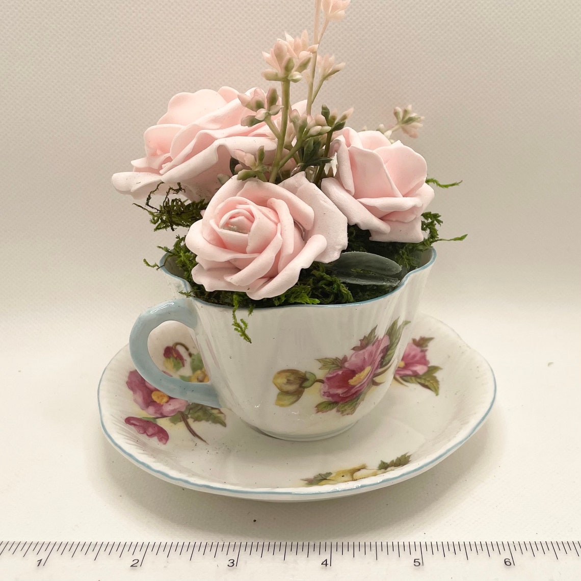 Tea Cup Floral Arrangement With Saucer - Etsy Canada