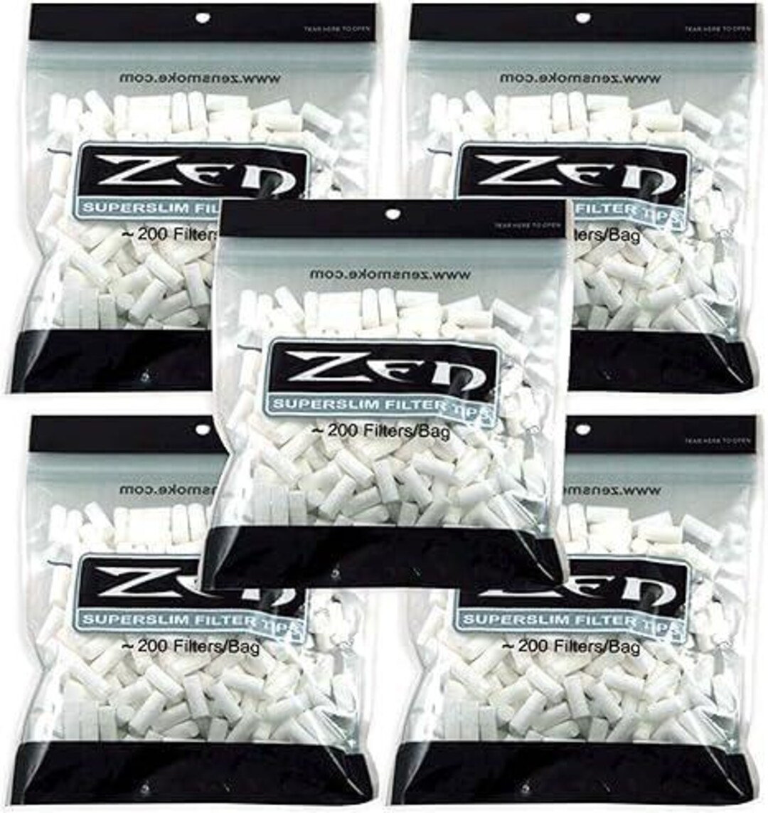 ZEN Super Slim Filter Tips Cotton Super Slim Size Filters for Rolling 5 ...