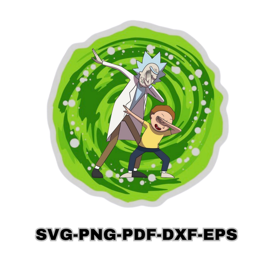 Rick and Morty Digital Design Svg, Png, Pdf, Dxf, Eps, Cartoon Digital ...