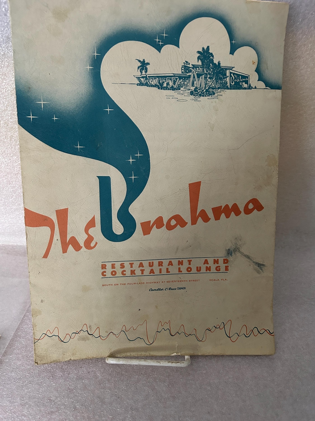 The Brahma Restaurant Menu and Paper Placemat - Etsy