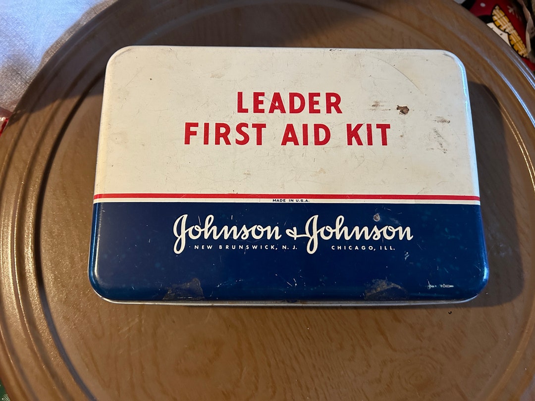 Johnson & Johnson Leader First Aid Kit Tin - Etsy