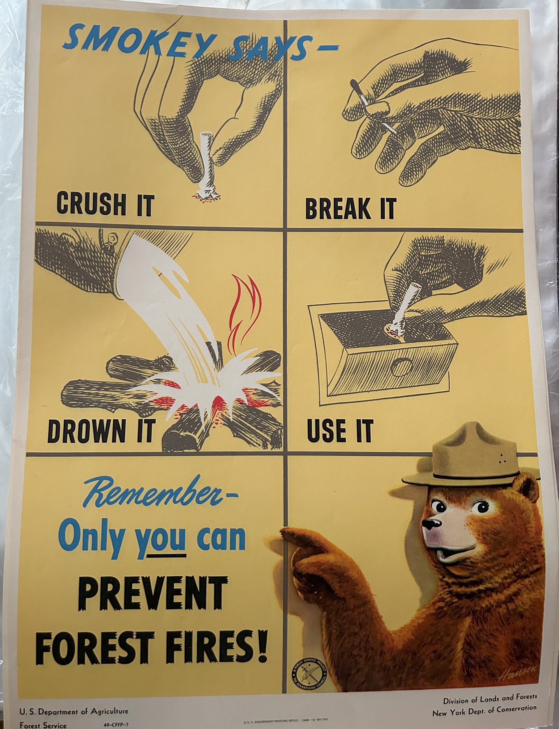 Smokey The Bear Poster The Daily Heller: America's Most Famous Bear