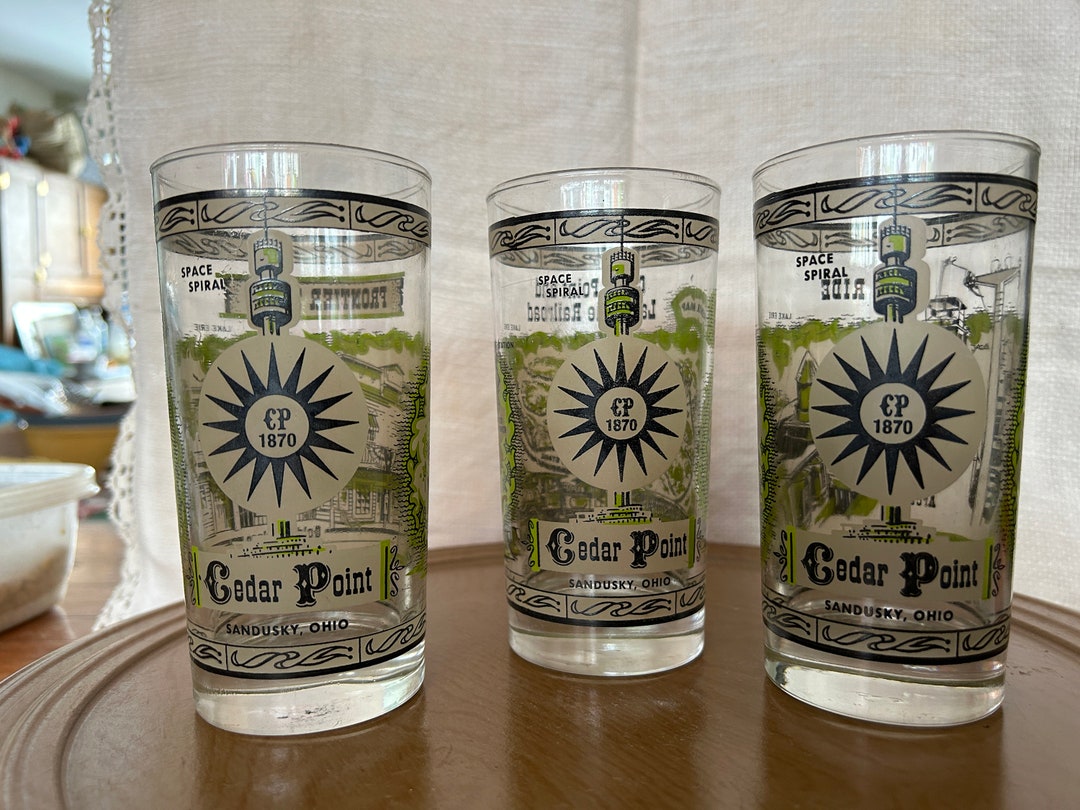 Three Cedar Point Commemorative Glasses - Etsy