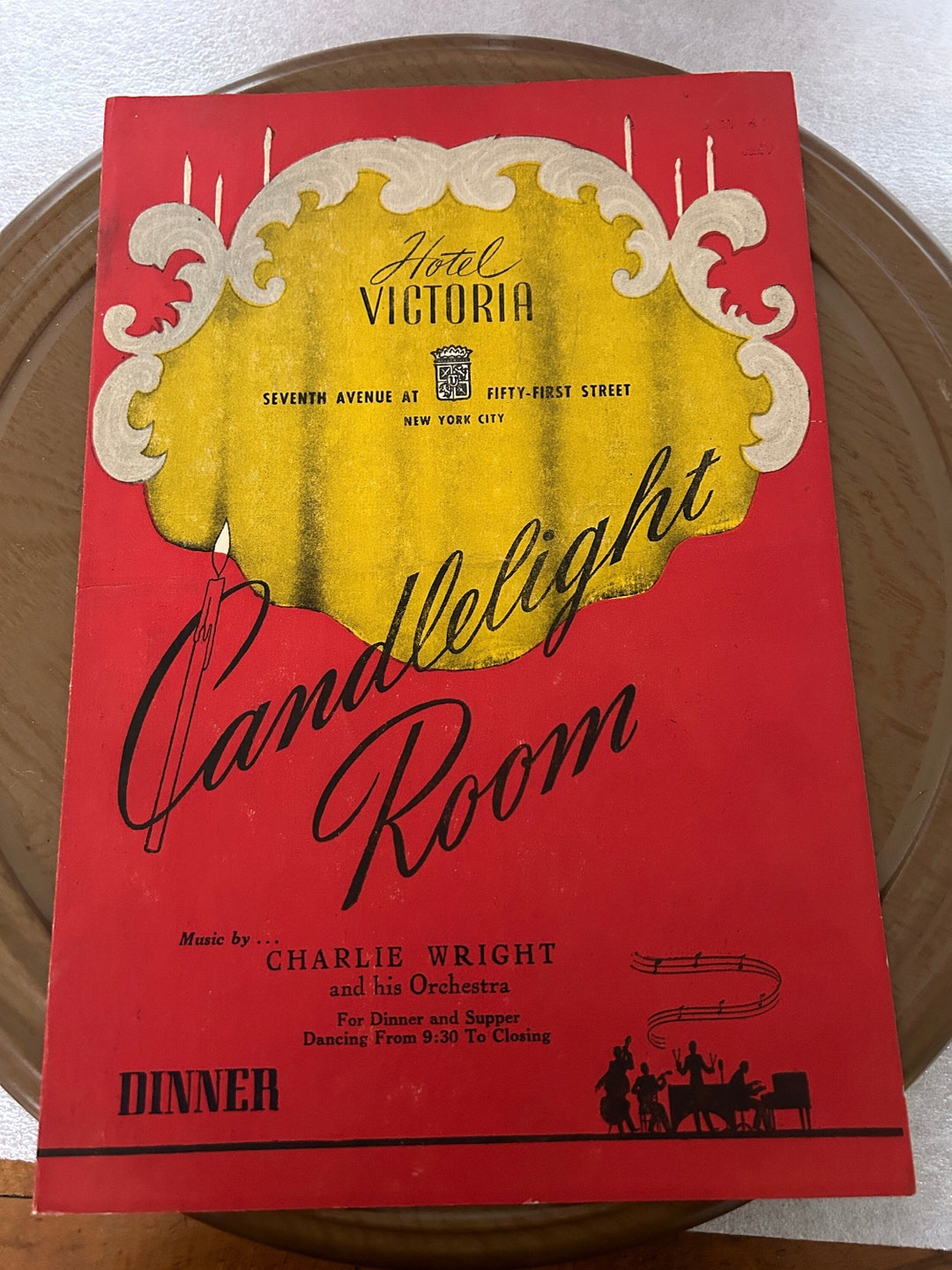 Hotel Victoria Menu, New York City 1949 - Etsy