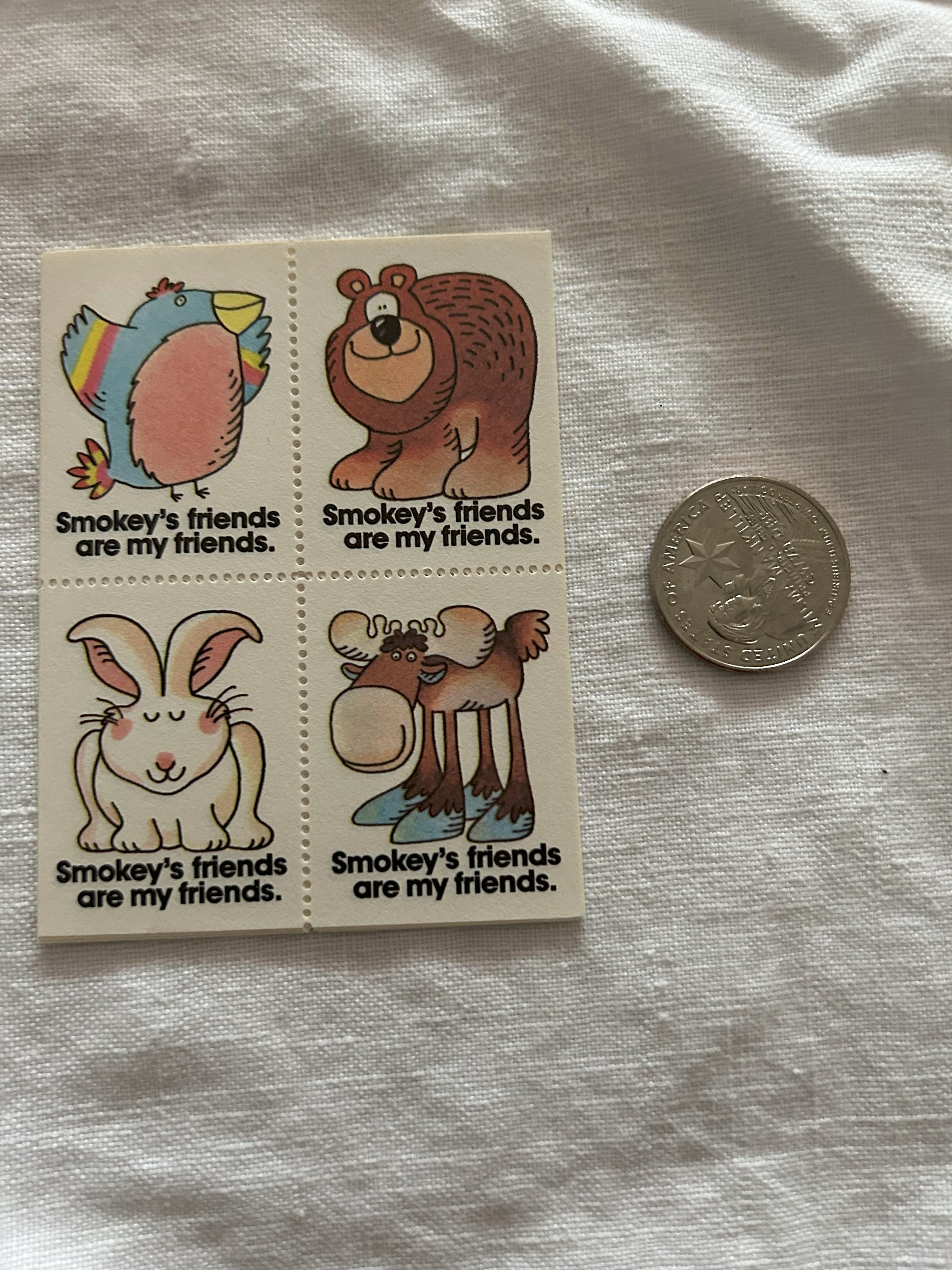 Smokey Bear Friends Poster Stamps - Etsy