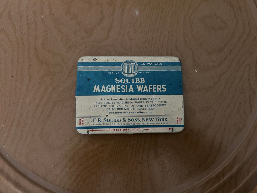Squibb Magnesia Wafer Tin - Etsy