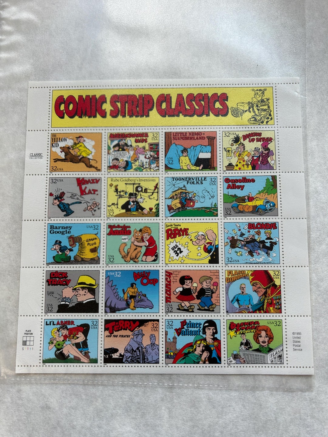 US Commemorative Stamp Sheet Comic Strip Classics - Etsy