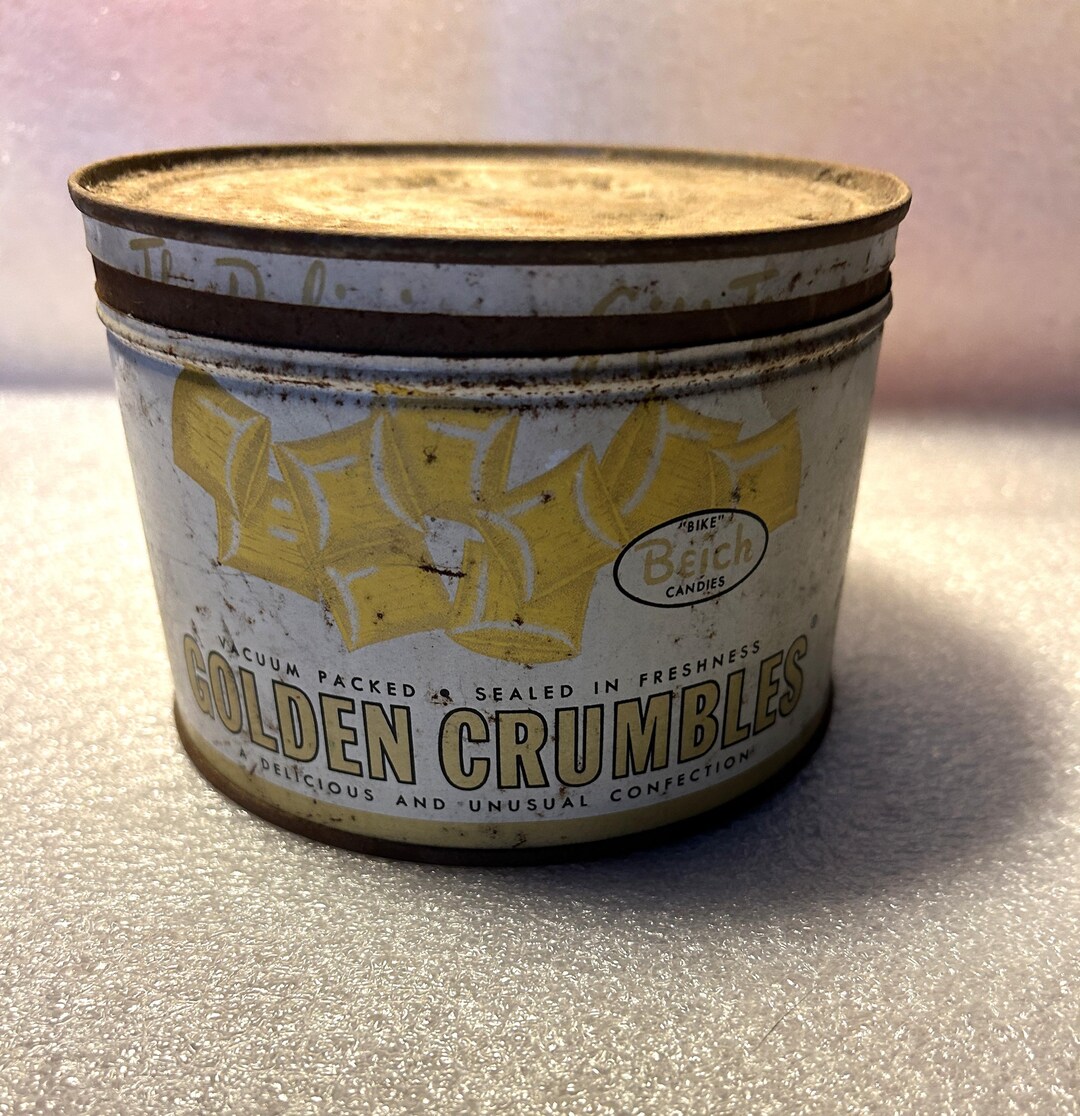 Golden Crumble Candy Tin From 1954 - Etsy
