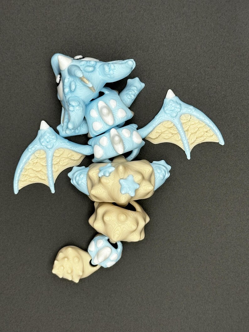 Seashell Dragon Fidget Toy | 3D Printed Wiggly Dragon | Sensory | Ocean ...