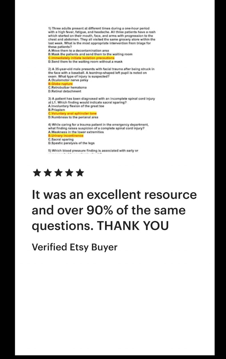 TNCC 9th Edition Study Guide (with Verified Answers) ***5 STAR RATED ...