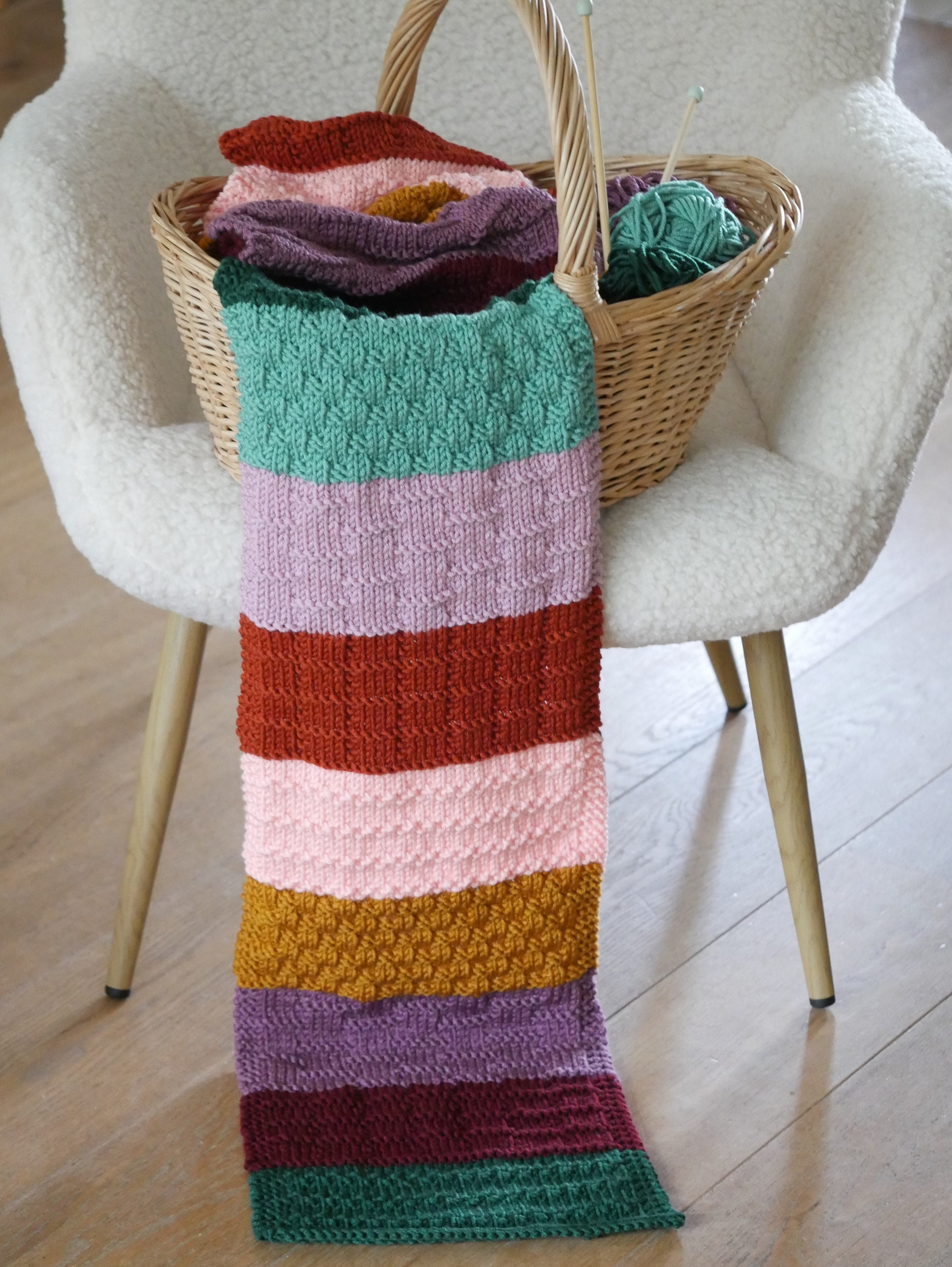 Knit & Purl Scarf (with Blanket) - Knitting - Dutch Pattern - Etsy