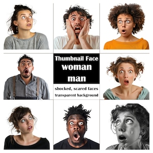 170+ Youtube Thumbnail Face Mega Bundle for Video Small Image Scared ...