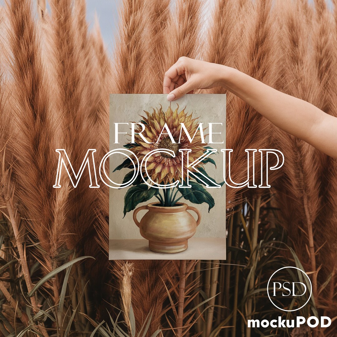 5*7 Vertical Poster Mockup PSD, Boho Print Mockup, Poster Photoshop ...