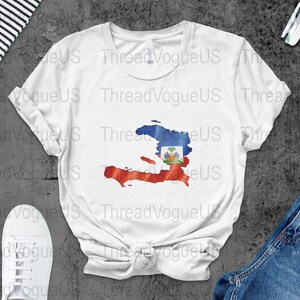 Haitian Flag Watercolor Art, Haiti Map Digital Print, Caribbean Island ...